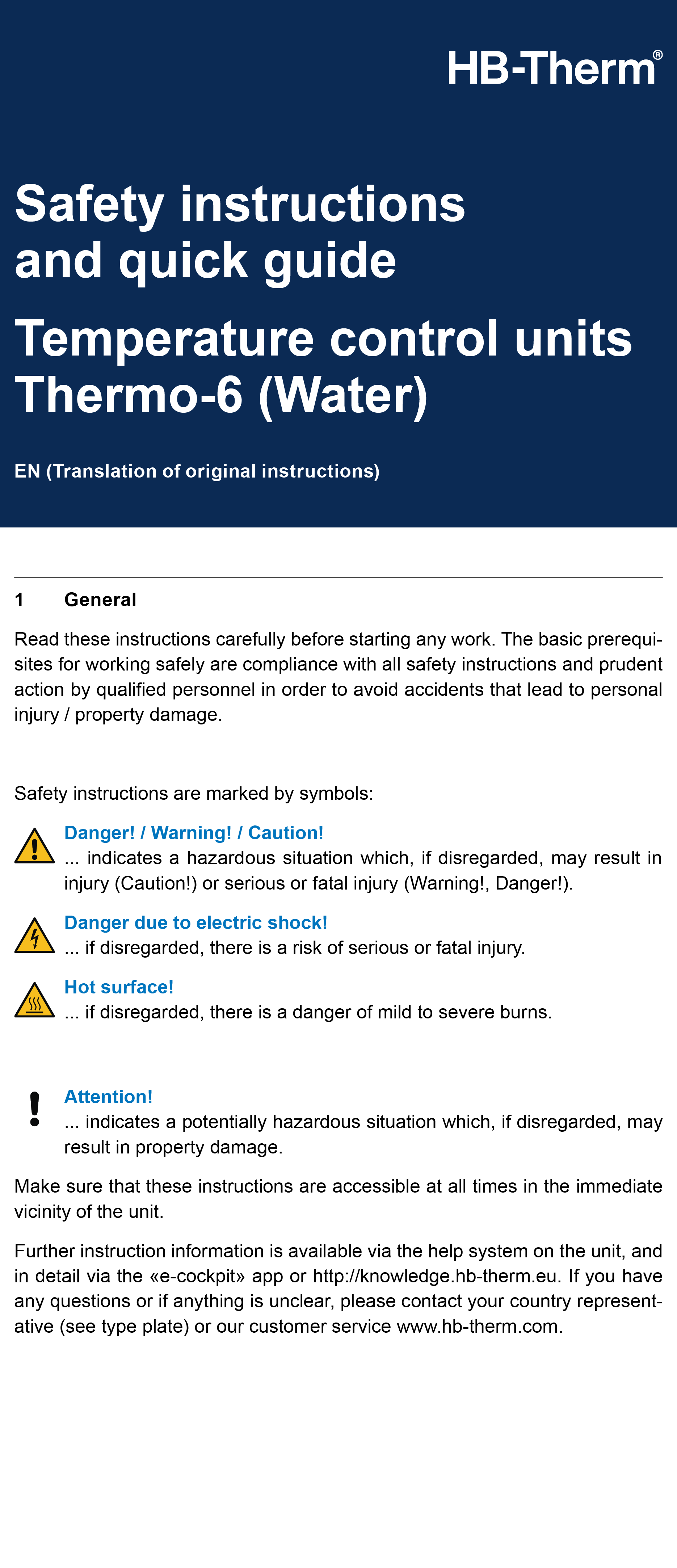安全注意事项/简要说明 Thermo-6，水